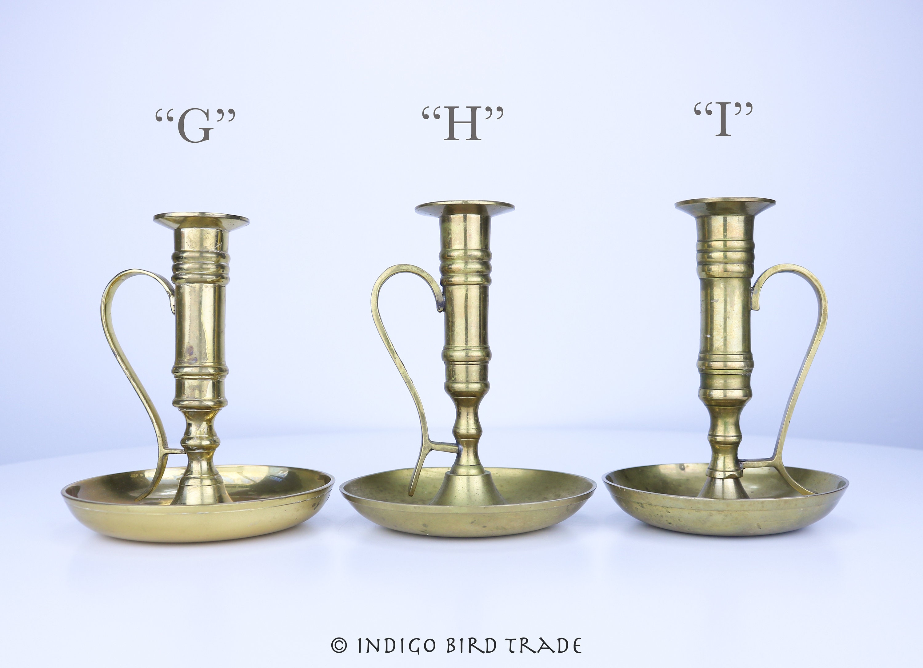 Vintage Brass Chamber Candlestick | Antique Candle Holder With Handle ...