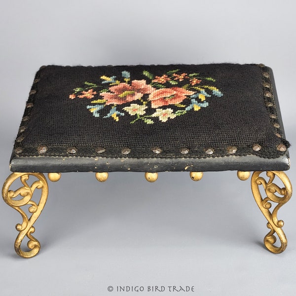 Antique Footstool - Etsy
