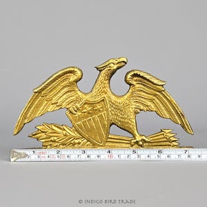 1952 Brass Spread Eagle With Shield Bookend by Virginia Metalcrafters ...