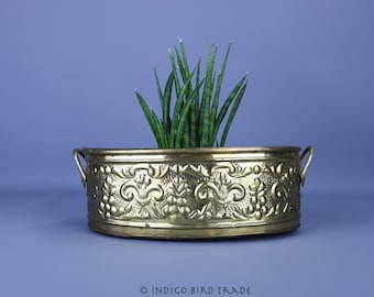 Embossed Metal Planter - Etsy
