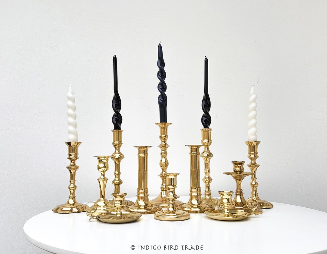 Vintage Brass Baldwin Candlesticks - SOLD SEPARATELY - Antique Gold ...