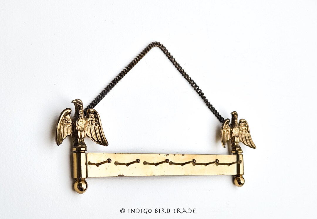 Italian Brass Eagles Key Rack Holder | Vintage Gold Eagle Hook Rack ...