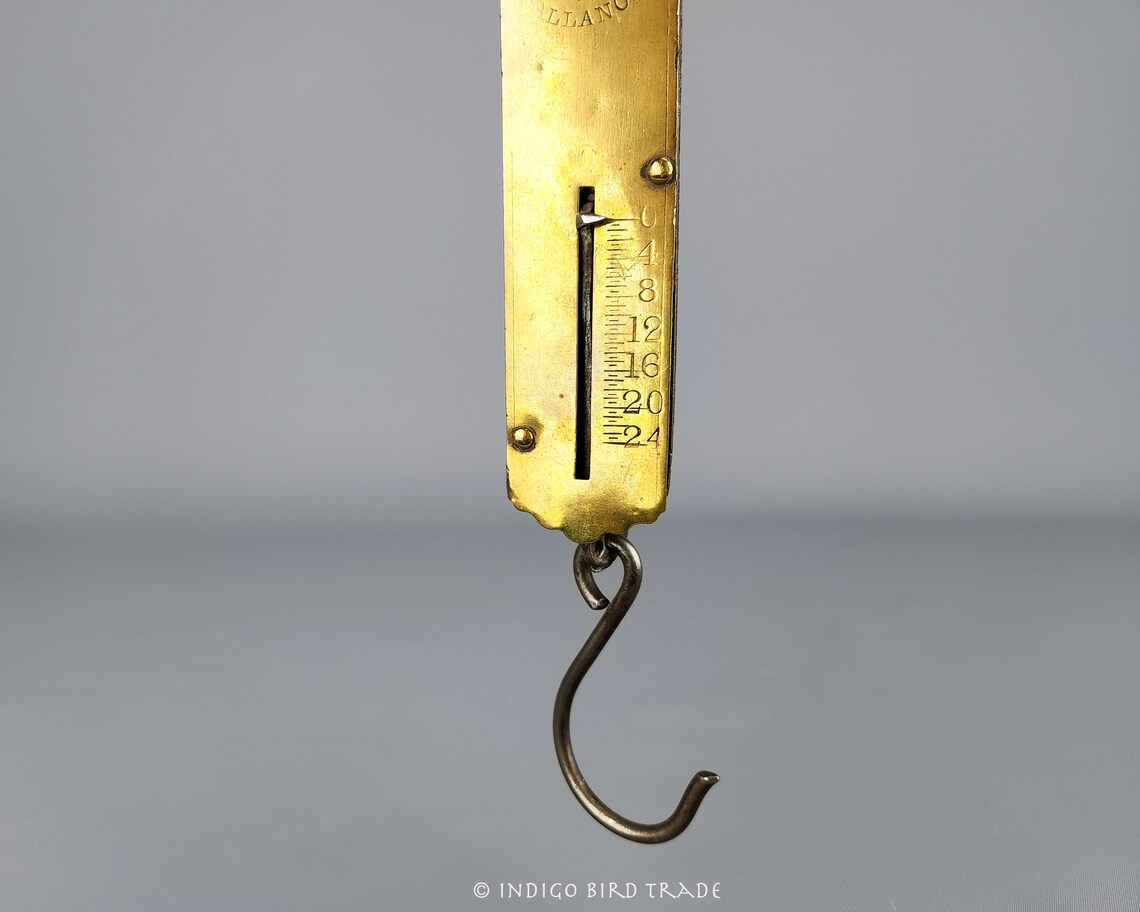 Antique Brass Farmhouse Hanging Scale Vintage Spring Balance - Etsy