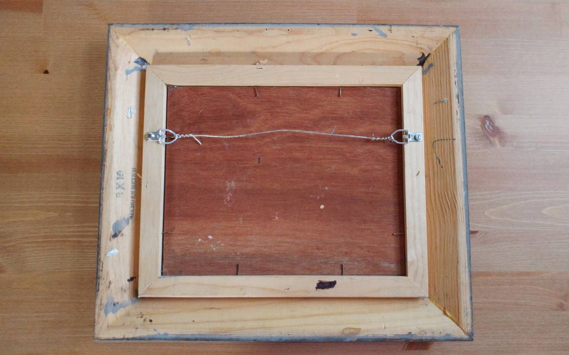 Vintage M.scott Original Framed Oil Painting on Canvas Mountain River ...