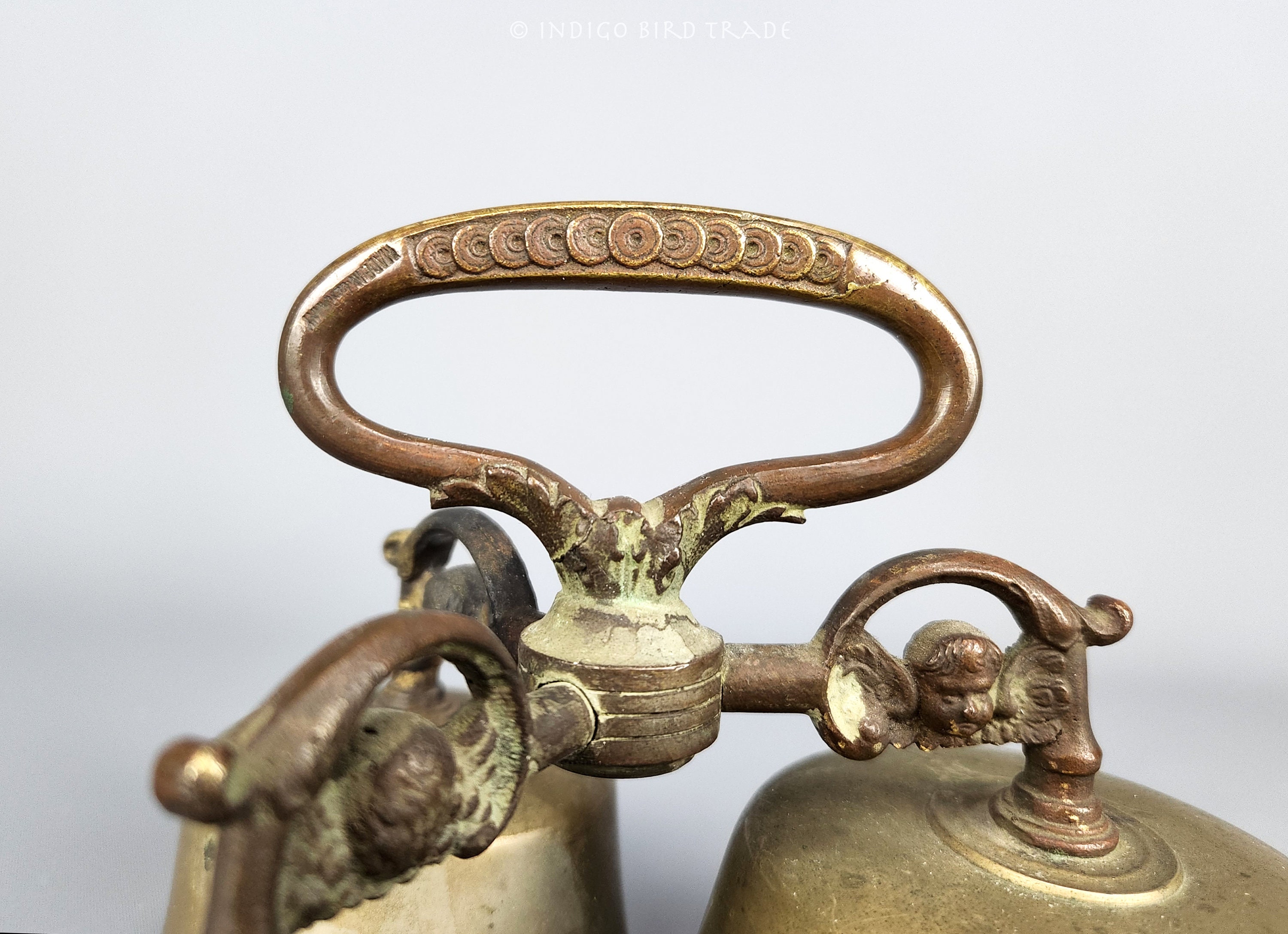 Antique German Gothic Revival Bronze Church Altar / Sacristy Bell With ...