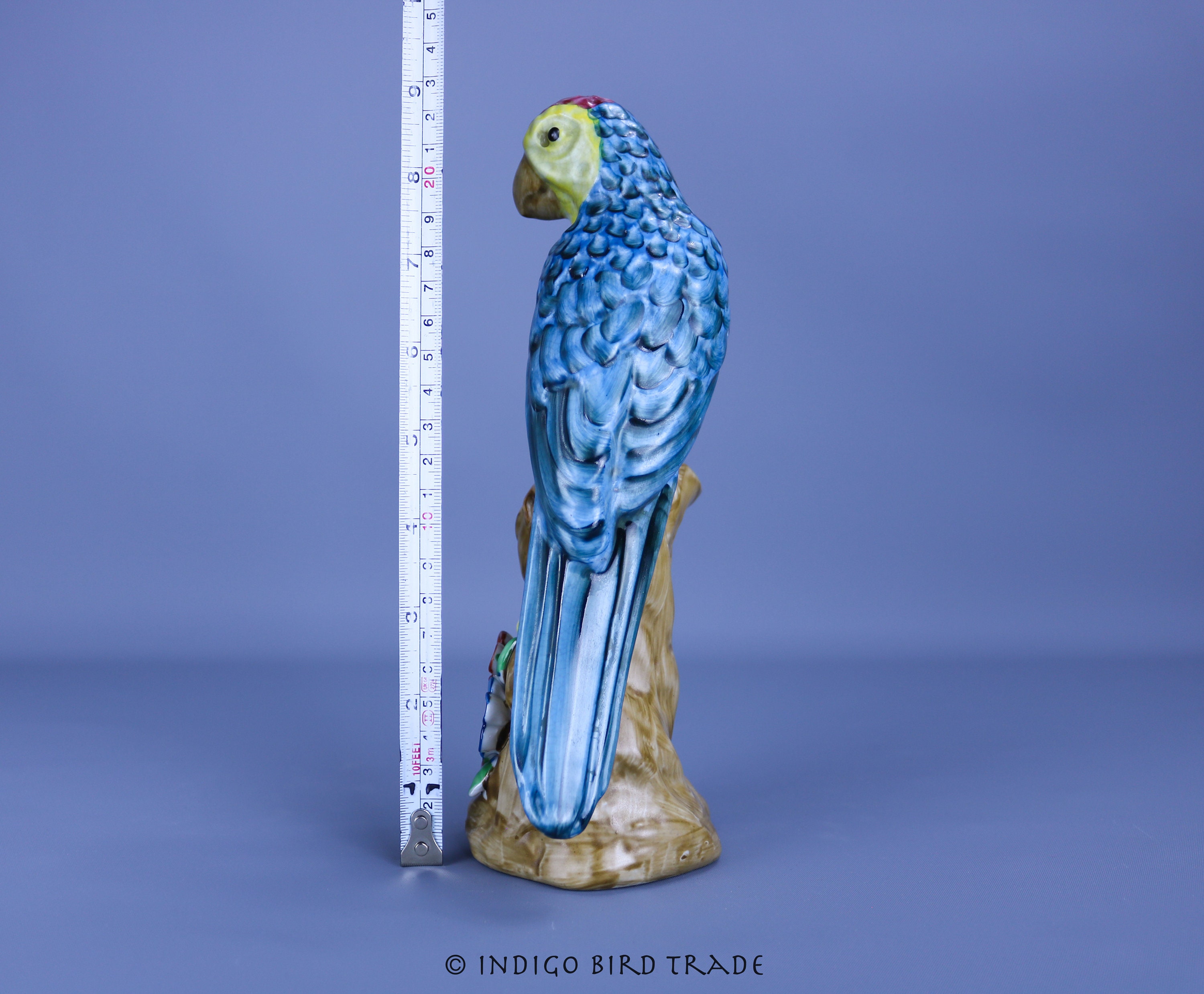 Vintage Majolica Parrot Porcelain Figurine Ceramic Colorful | Etsy