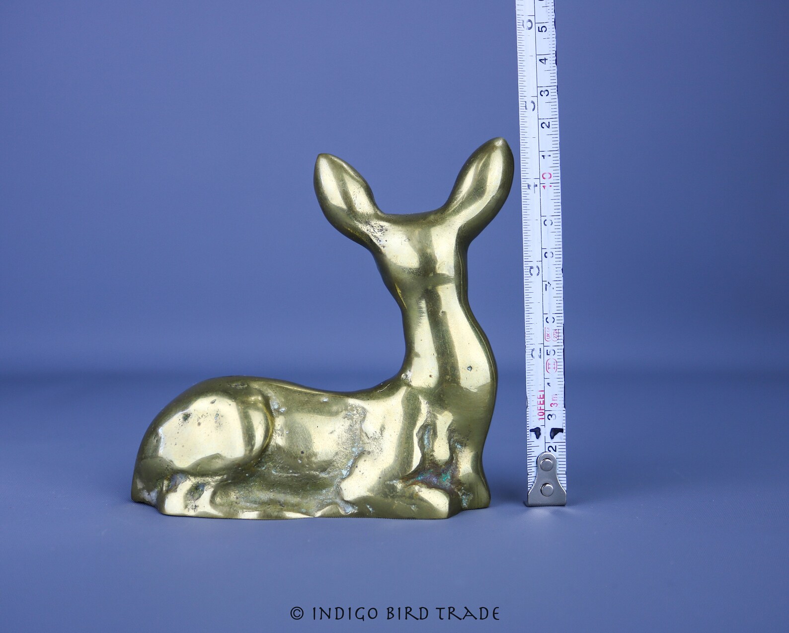 Vintage Brass Deer Fawn Figurine Gold Metal Doe Statue - Etsy