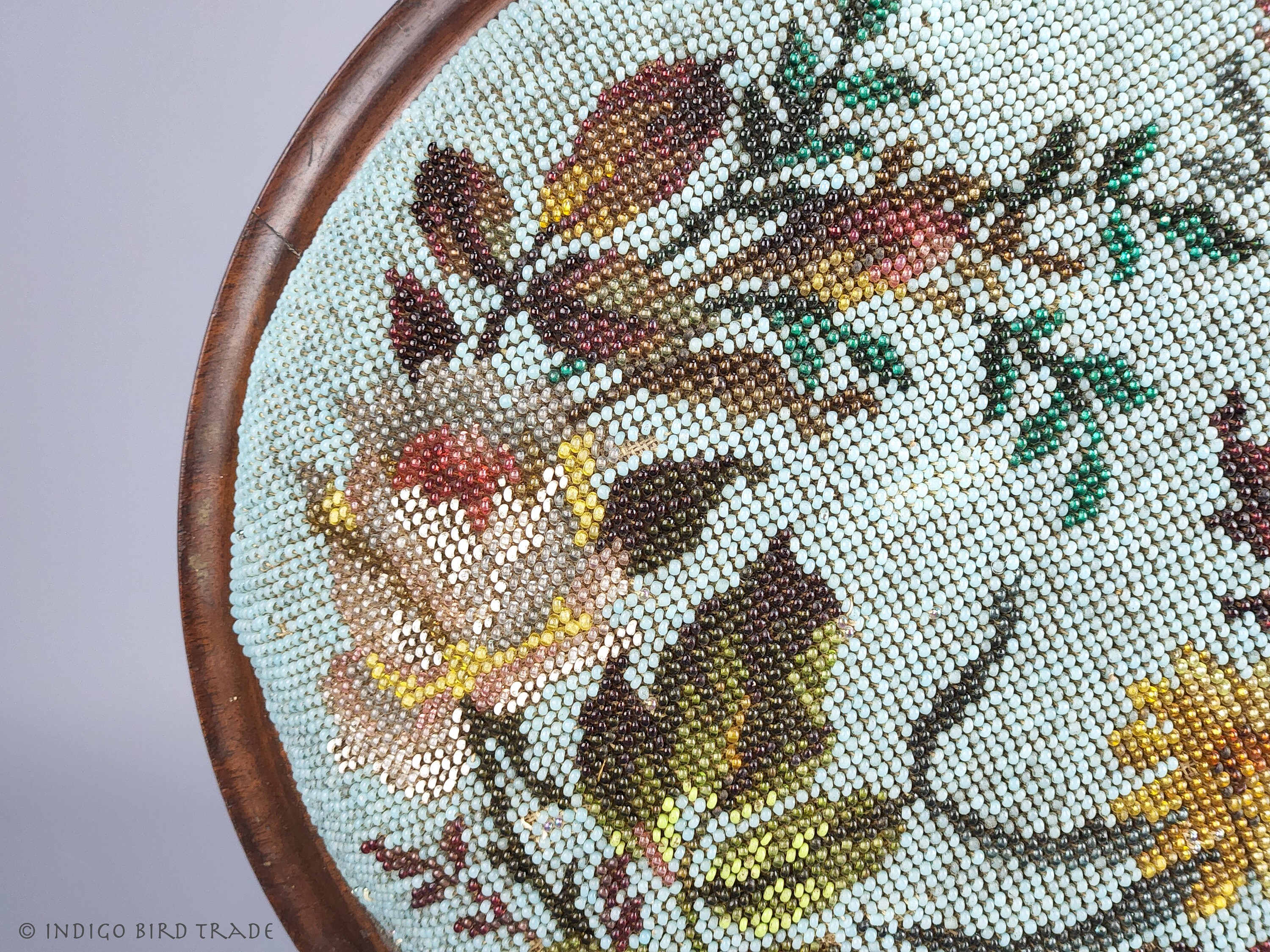 1800's Victorian English Beaded Tuffet Foot Stool - Etsy