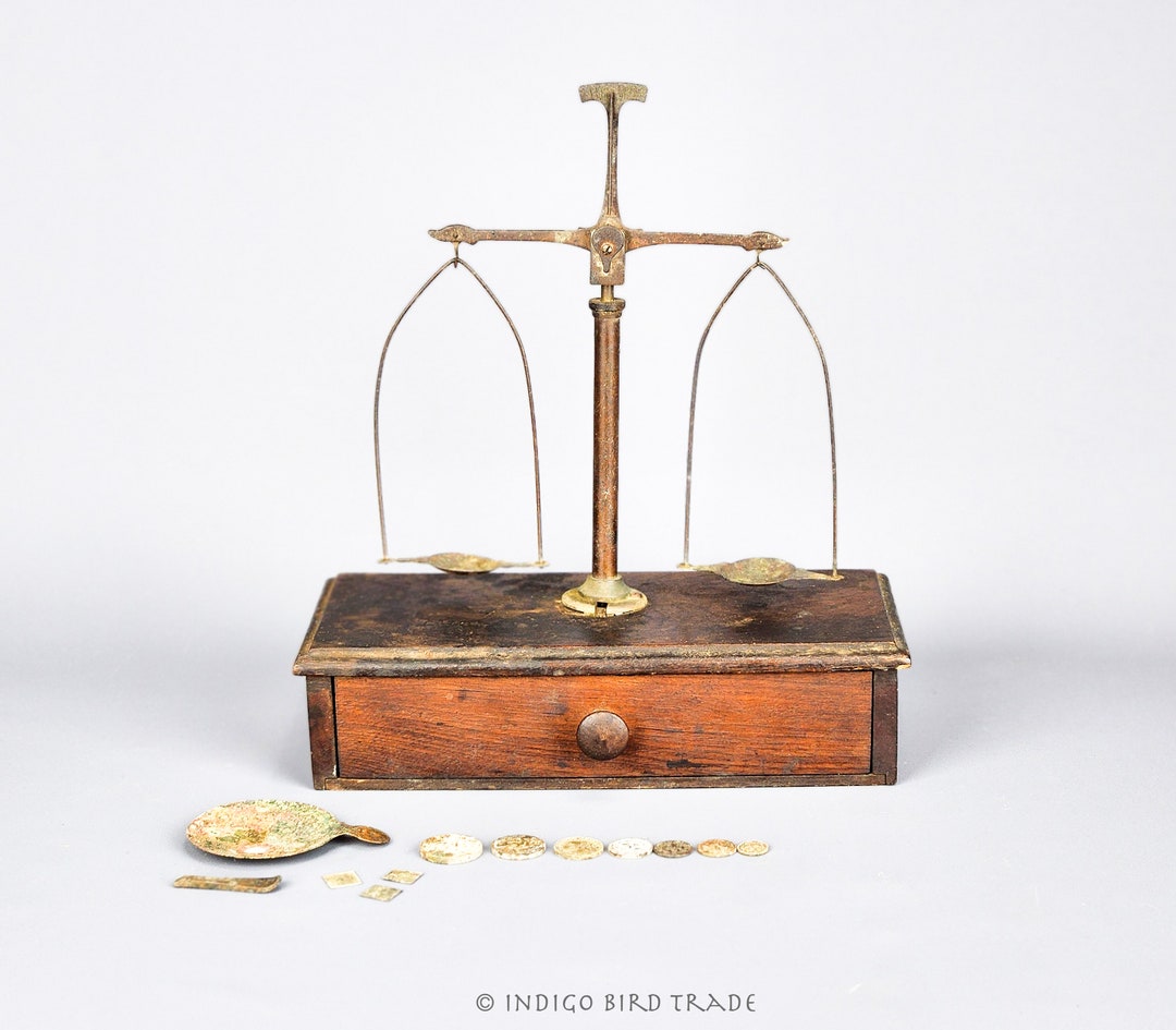 Antique 1880 Gold or Apothecary Balance Scale With Original Weights ...