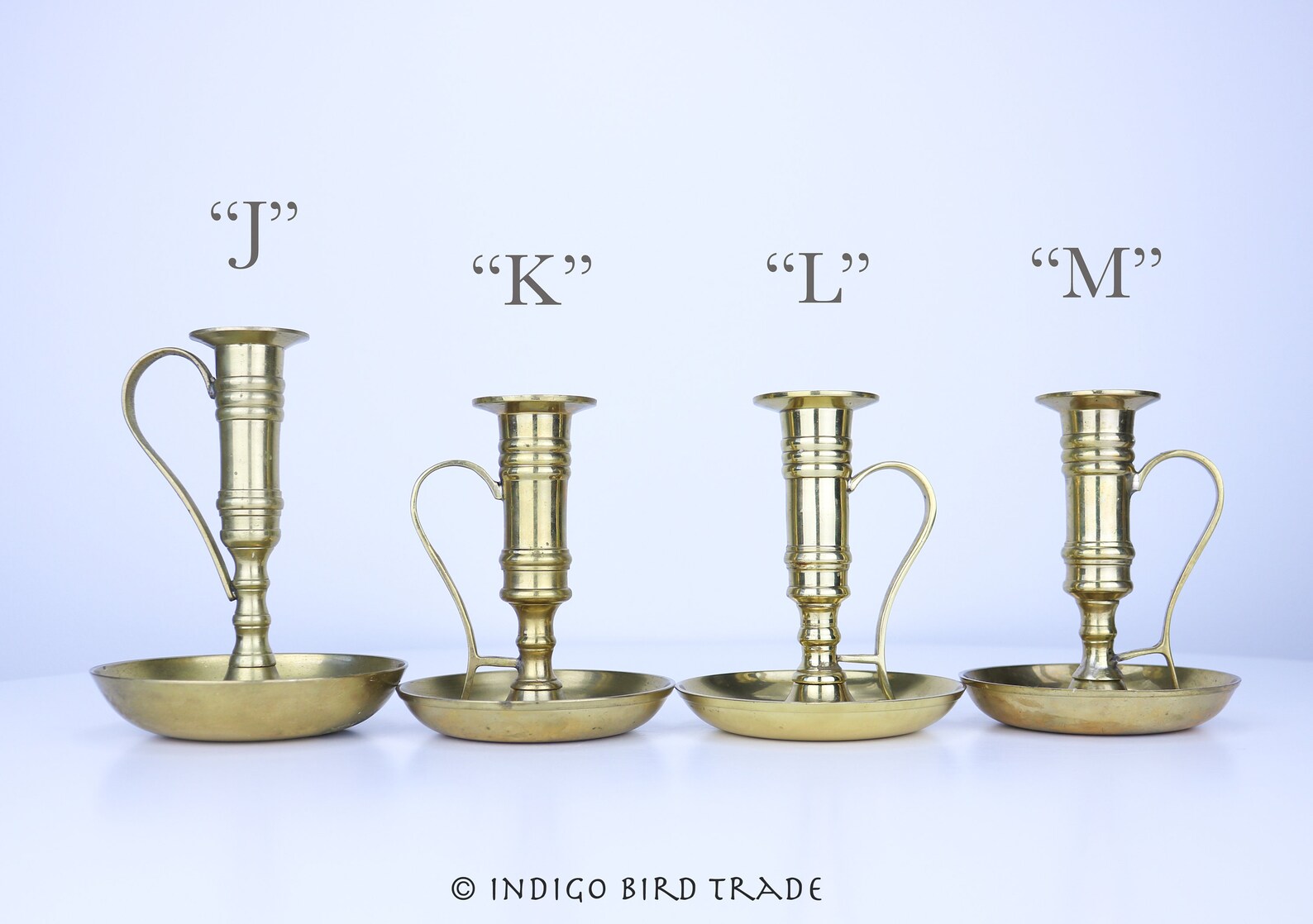 Vintage Brass Chamber Candlestick Antique Candle Holder With - Etsy