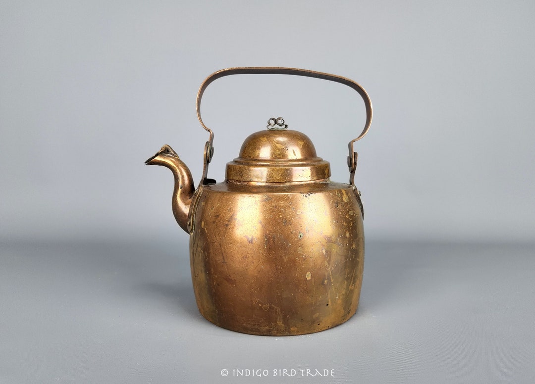 1800's Copper Kettle Teapot | Antique Kettle Early American Farmhouse ...