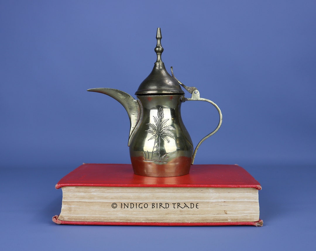 Antique Hand Made Small Dallah Coffee Pot Middle Eastern Brass Islamic ...