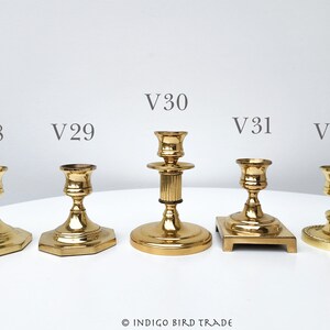 Vintage Brass Baldwin Candlesticks - SOLD SEPARATELY - Antique Gold Assorted Candle Holders ...