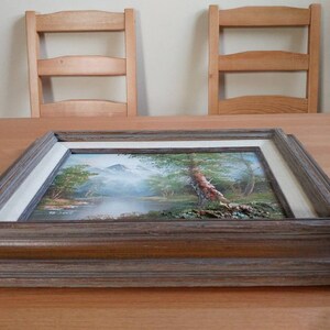 Vintage M.scott Original Framed Oil Painting on Canvas Mountain River ...