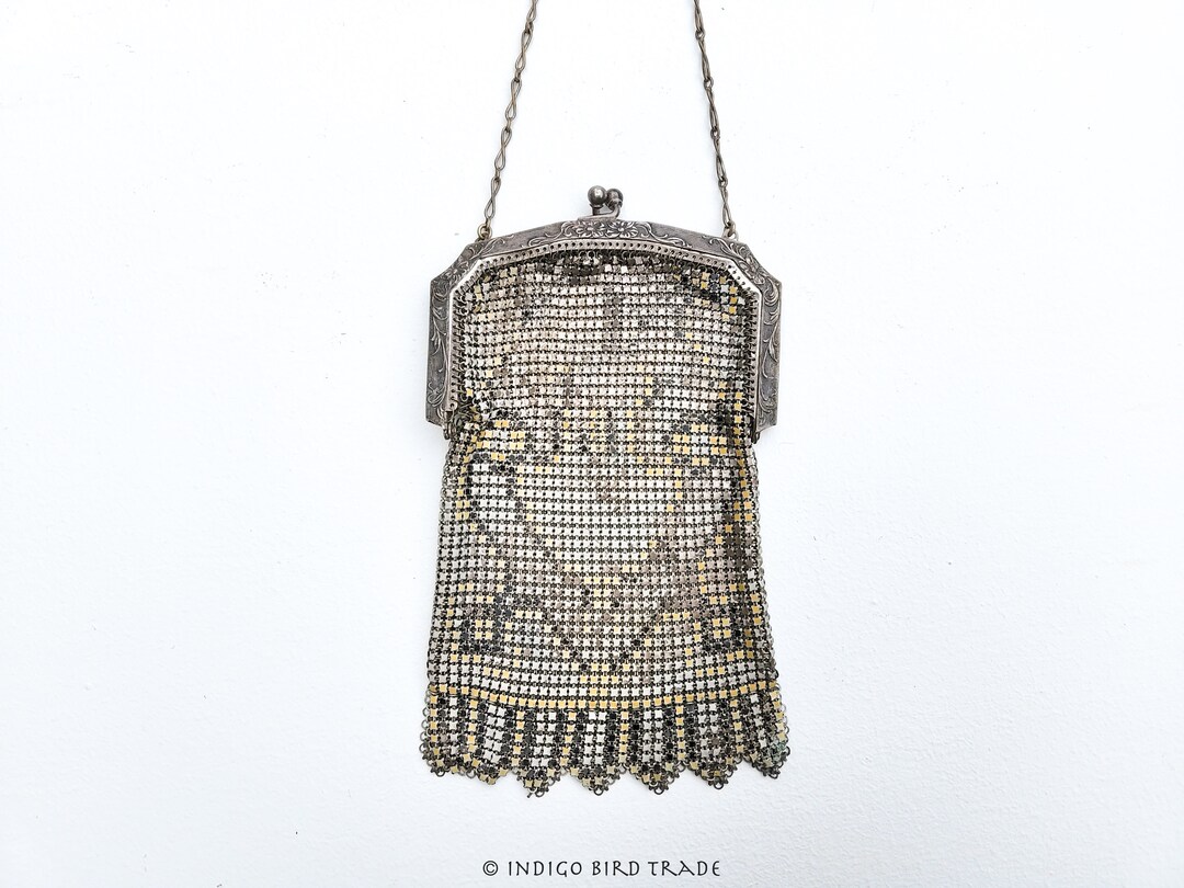 1920s Art Deco Mesh Purse by Whiting and Davis | Antique Flapper Small ...