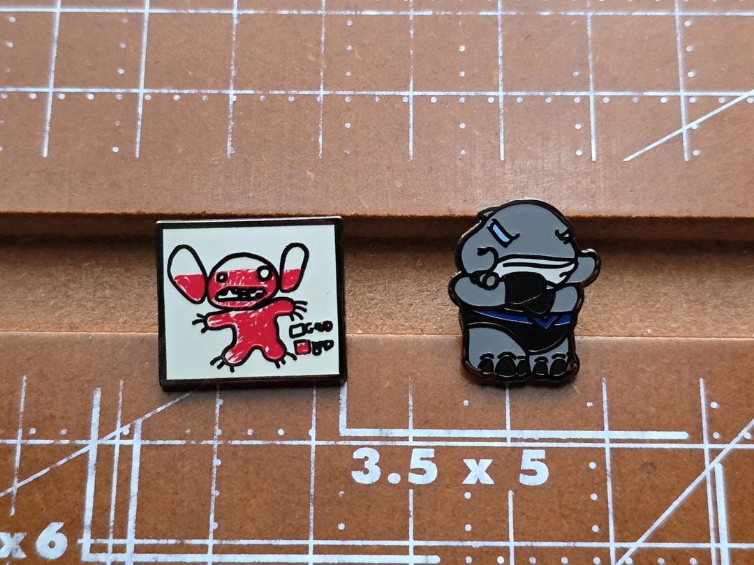 Stitch Badness Level and Tiny Gantu, Hard Enamel Pin Set - Etsy