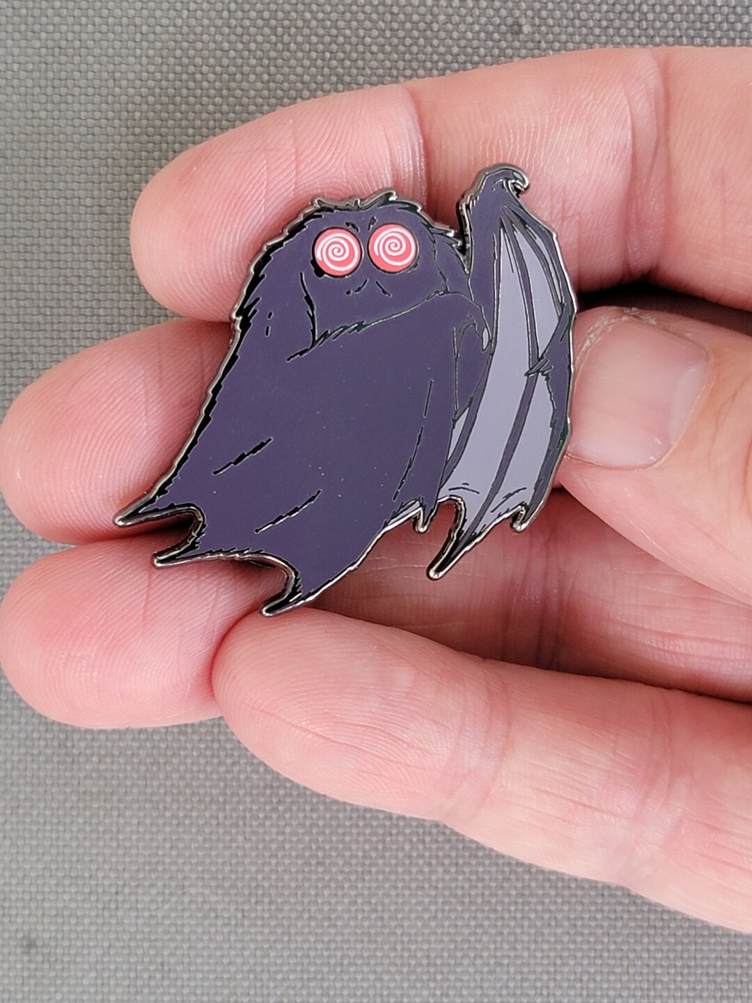 Mothman (hoomans) Hard Enamel Pin, Black Nickel - Etsy