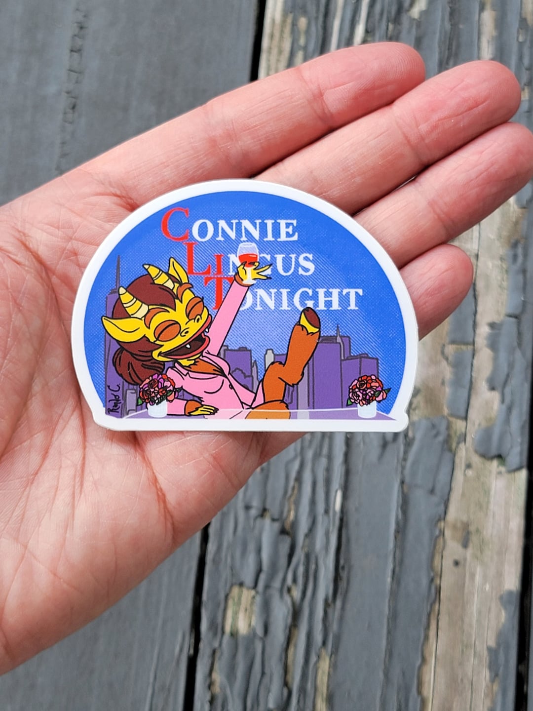 Connie the Hormone Monstress - "connie Lingus Tonight" 3" Vinyl Sticker ...