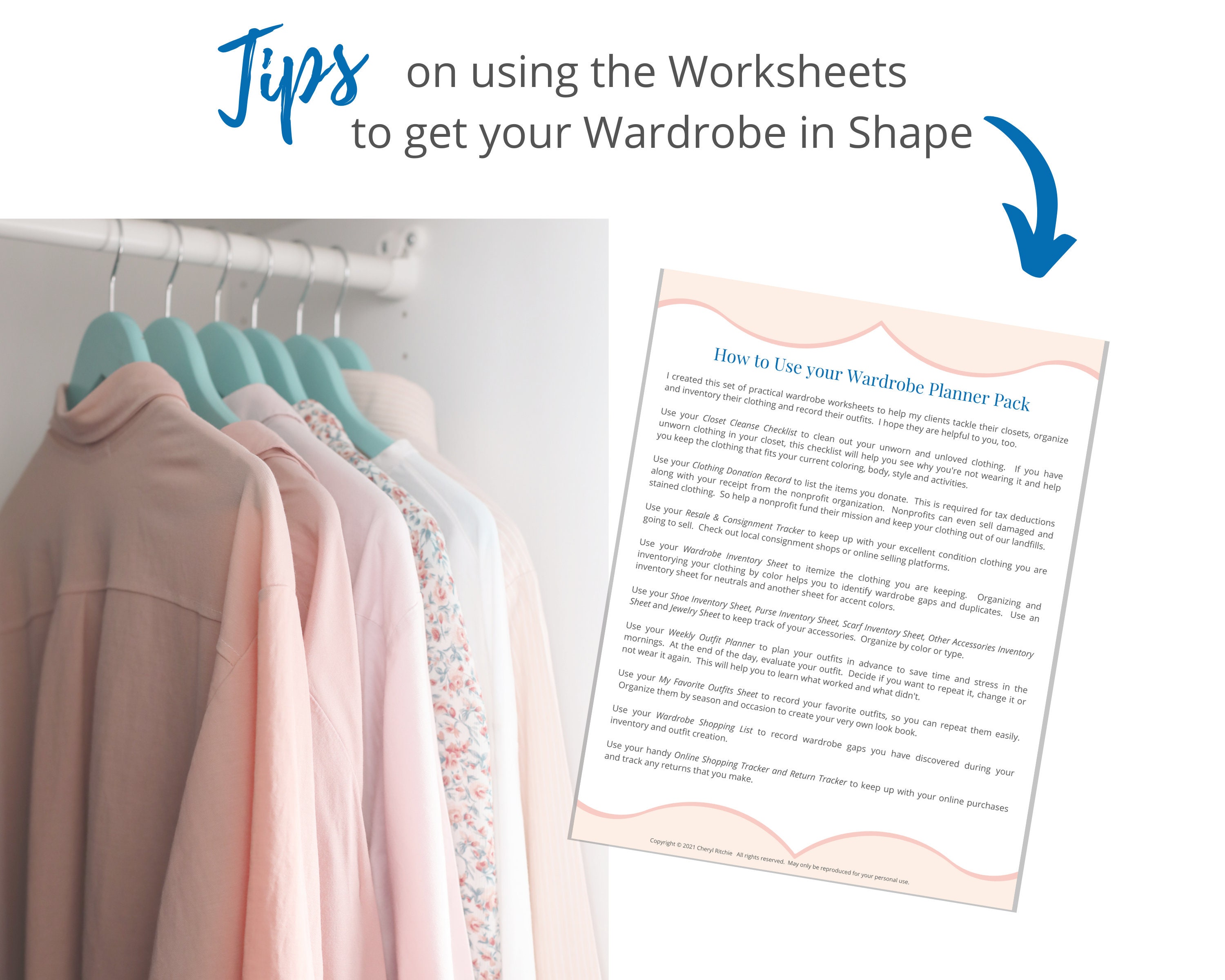 The Complete Wardrobe Planner Pack with 15 worksheets | Etsy