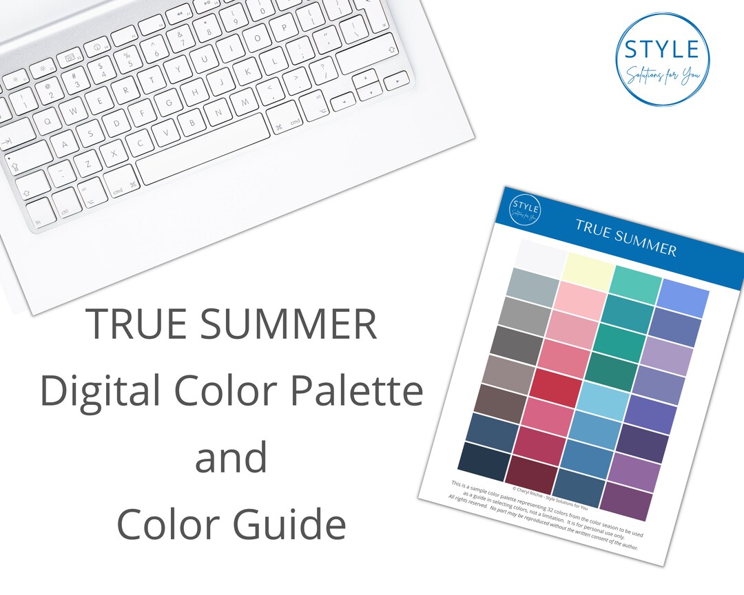 True (classic) Summer Digital Color Palette & Guide by Style Solutions ...