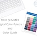 True (classic) Summer Digital Color Palette & Guide by Style Solutions ...