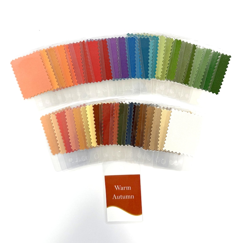Warm Autumn Color Palette: Laminated Fabric Swatches for Color Analysis ...