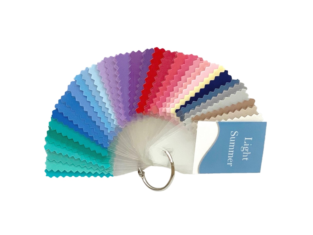 Light Summer Color Palette Fan: Laminated Fabric Swatches - Seasonal ...
