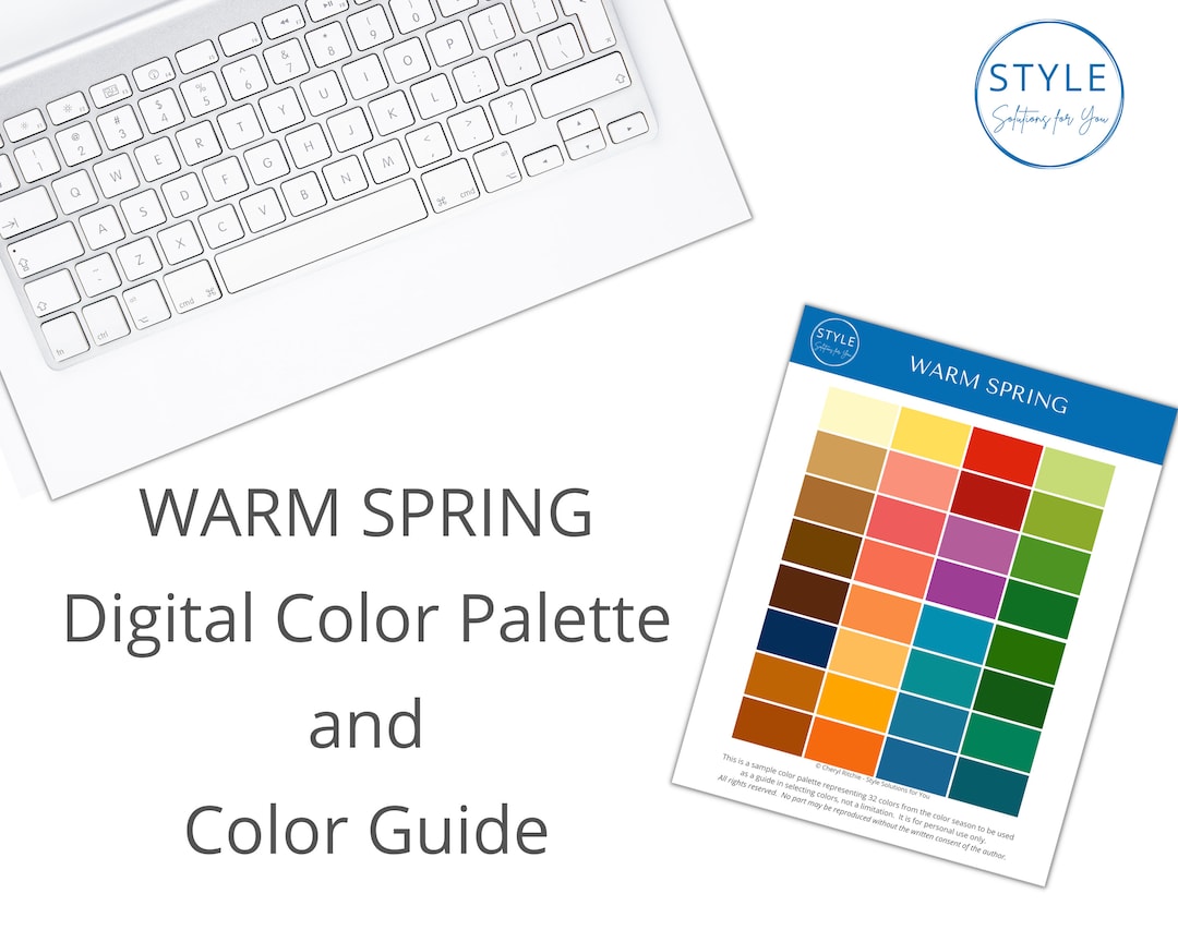Warm Spring Digital Color Palette & Guide by Style Solutions for You - Etsy