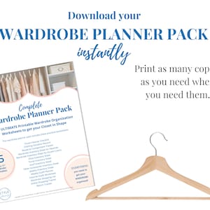 Wardrobe Planner Pack With 15 Worksheets Including Closet Cleanse ...