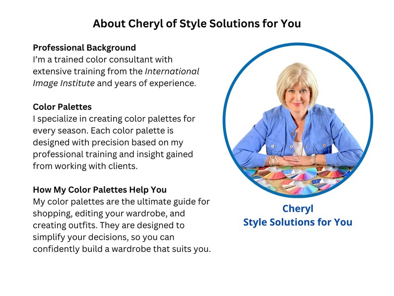 True (classic) Summer Digital Color Palette & Guide by Style Solutions ...