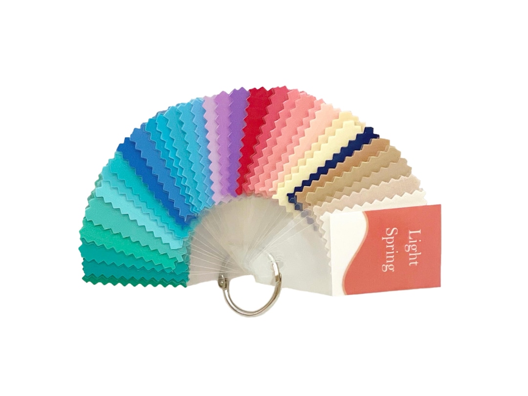 Light Spring Color Palette Fan: Laminated Fabric Swatches - Seasonal ...