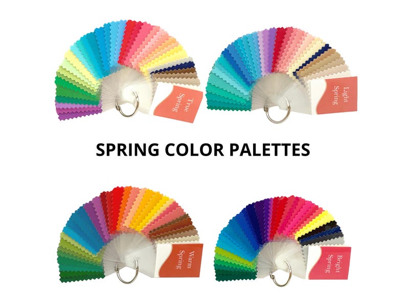 4 Spring Color Palette Bundle: Laminated Fabric Swatches - Seasonal ...