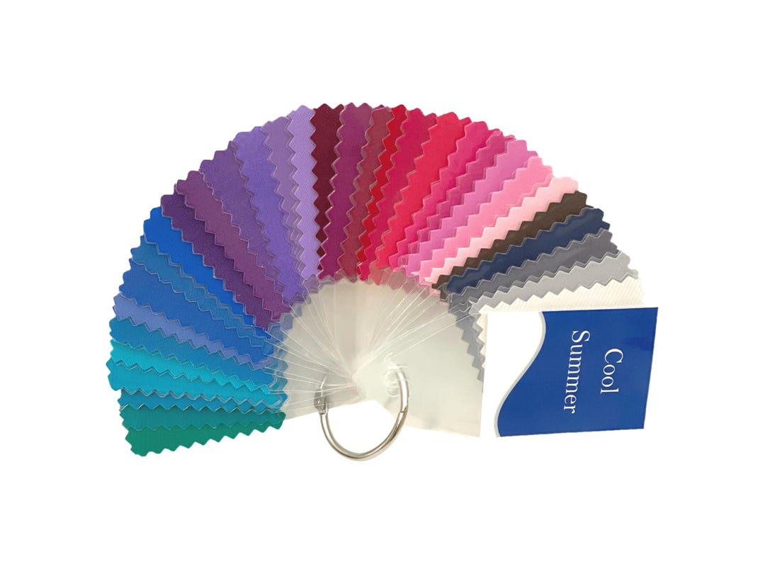 Cool Summer Color Palette Fan: Laminated Fabric Swatches - Seasonal ...