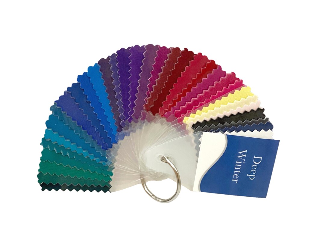 Deep (dark) Winter Color Palette: Laminated Fabric Swatches - Seasonal ...