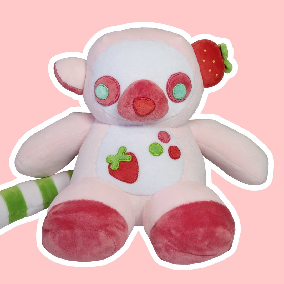 Handmade Strawberry Lemur Plush - Etsy