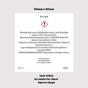 CLP Labels, Wax Melt Labels, Diffuser Label, Candle Stickers ...