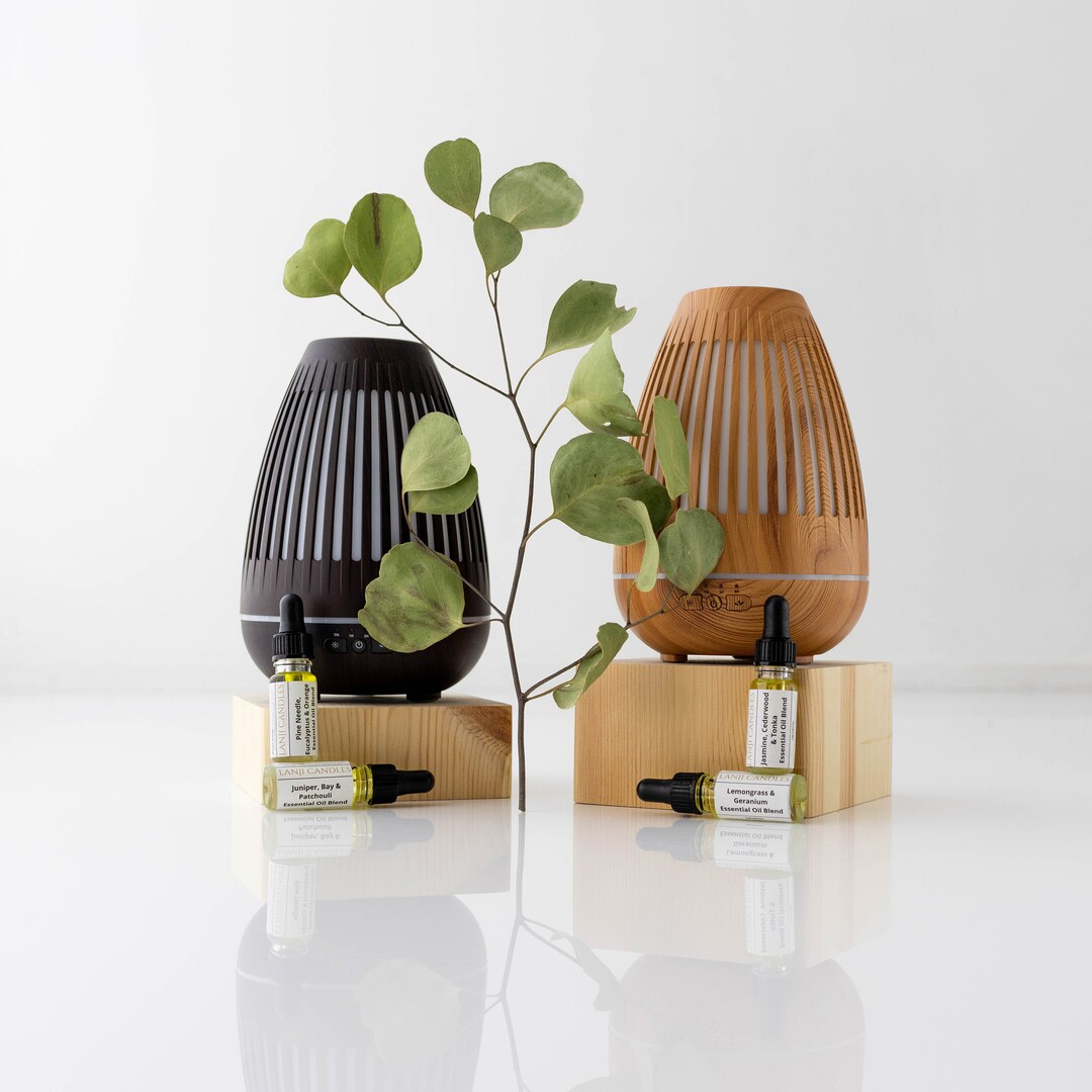 Oval Grill Aroma Diffuser LED Ultrasonic Diffuser Steam Diffuser ...