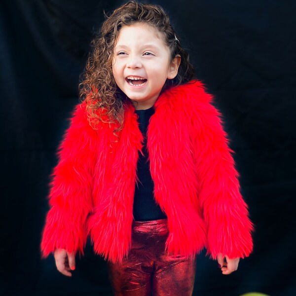Girls Faux Fur - Etsy