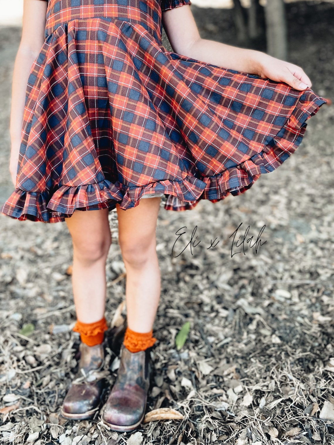 Girls hayride Plaid Ruffle Dress - Etsy