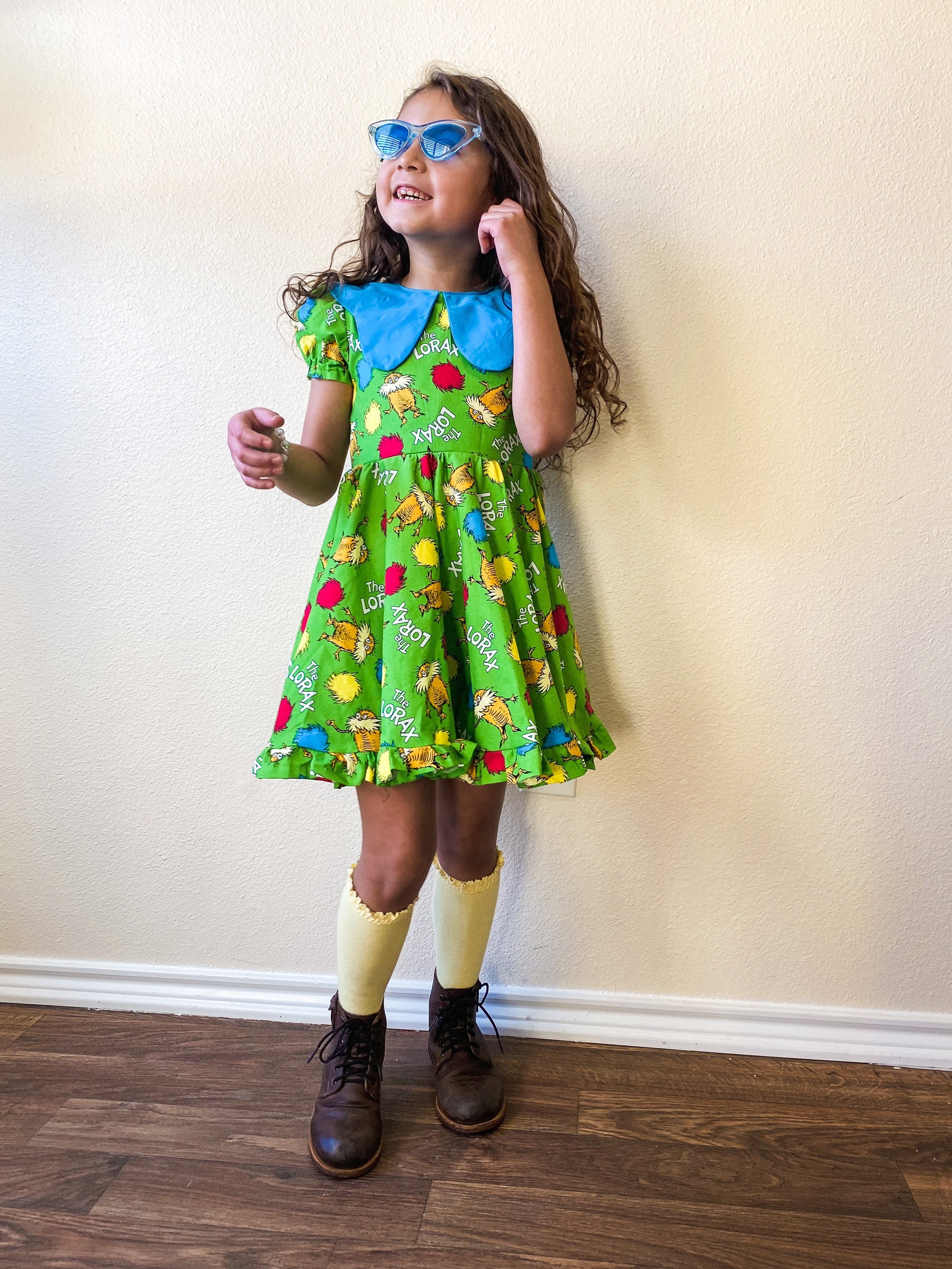 Girls Lorax Collar Dress | Etsy