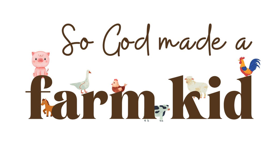 So God Made a Farm Kid Png Design - Etsy