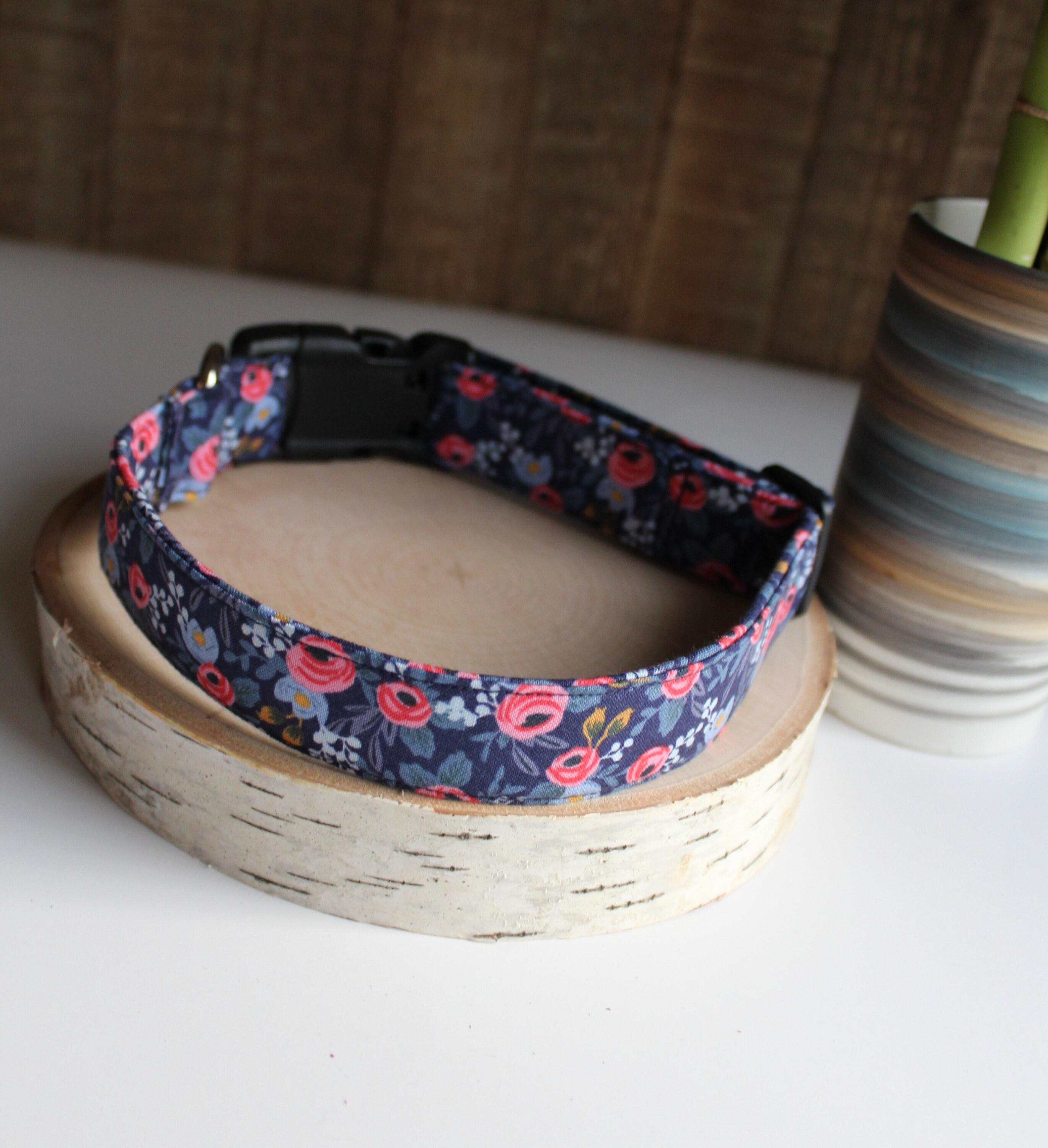 Dog Collar Blue Dog Collar Floral Dog Collar Trendy Dog - Etsy