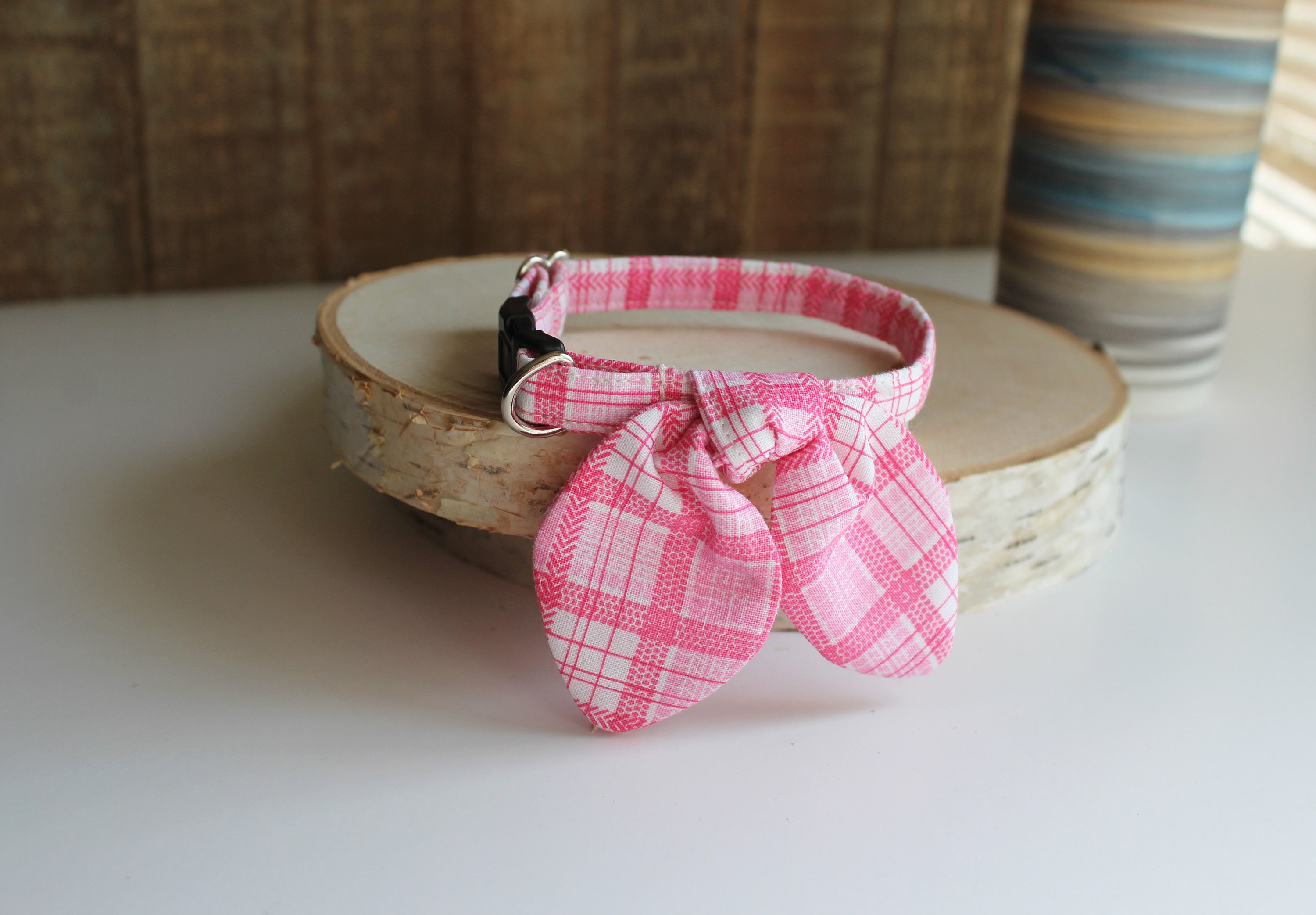 Cat Collar Cat Collar with Bunny Ear Bowtie Breakaway Cat | Etsy