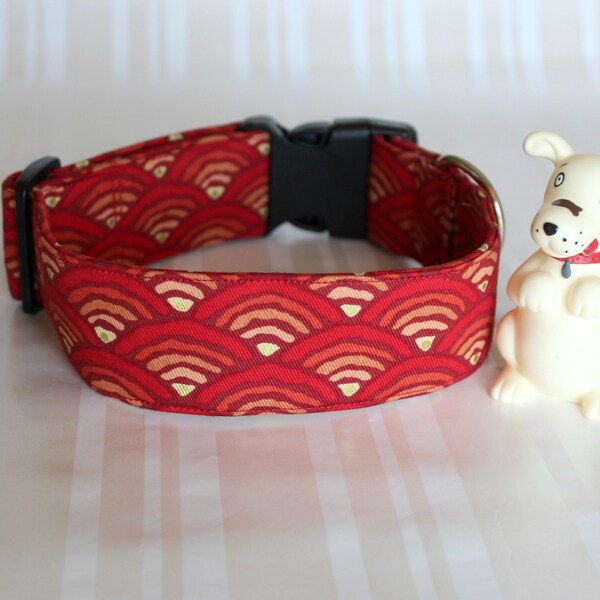 Red Dog Collar - Etsy