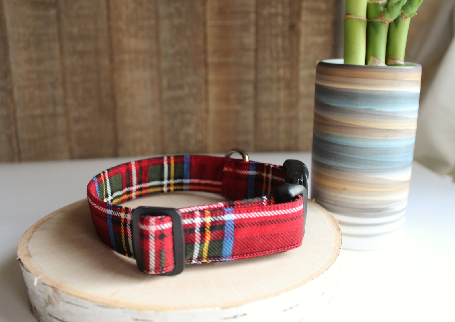 Red Dog Collar Red Plaid Dog Collar Trendy Dog Collars | Etsy