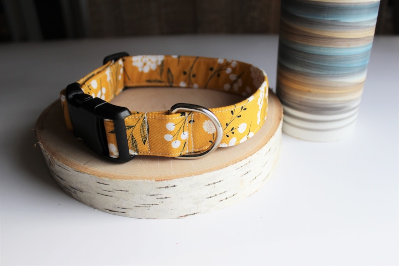 Yellow Dog Collar Floral Print Dog Collar Cute Collars - Etsy