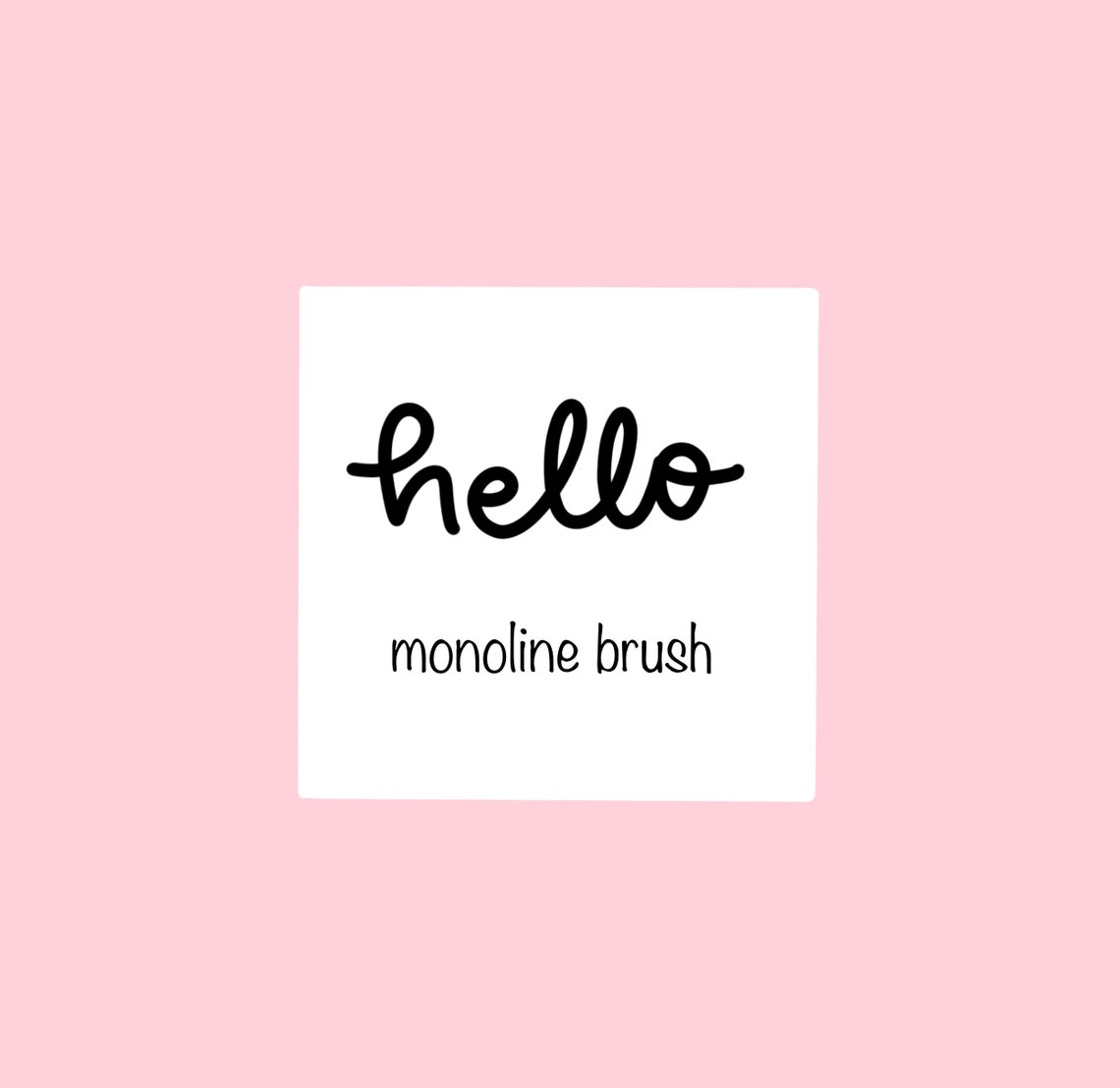 Procreate Brushes Basic Procreate Brush Set Monoline Brush - Etsy