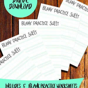 Brush Lettering Worksheets // Brush Lettering Practice Sheets // Brush ...