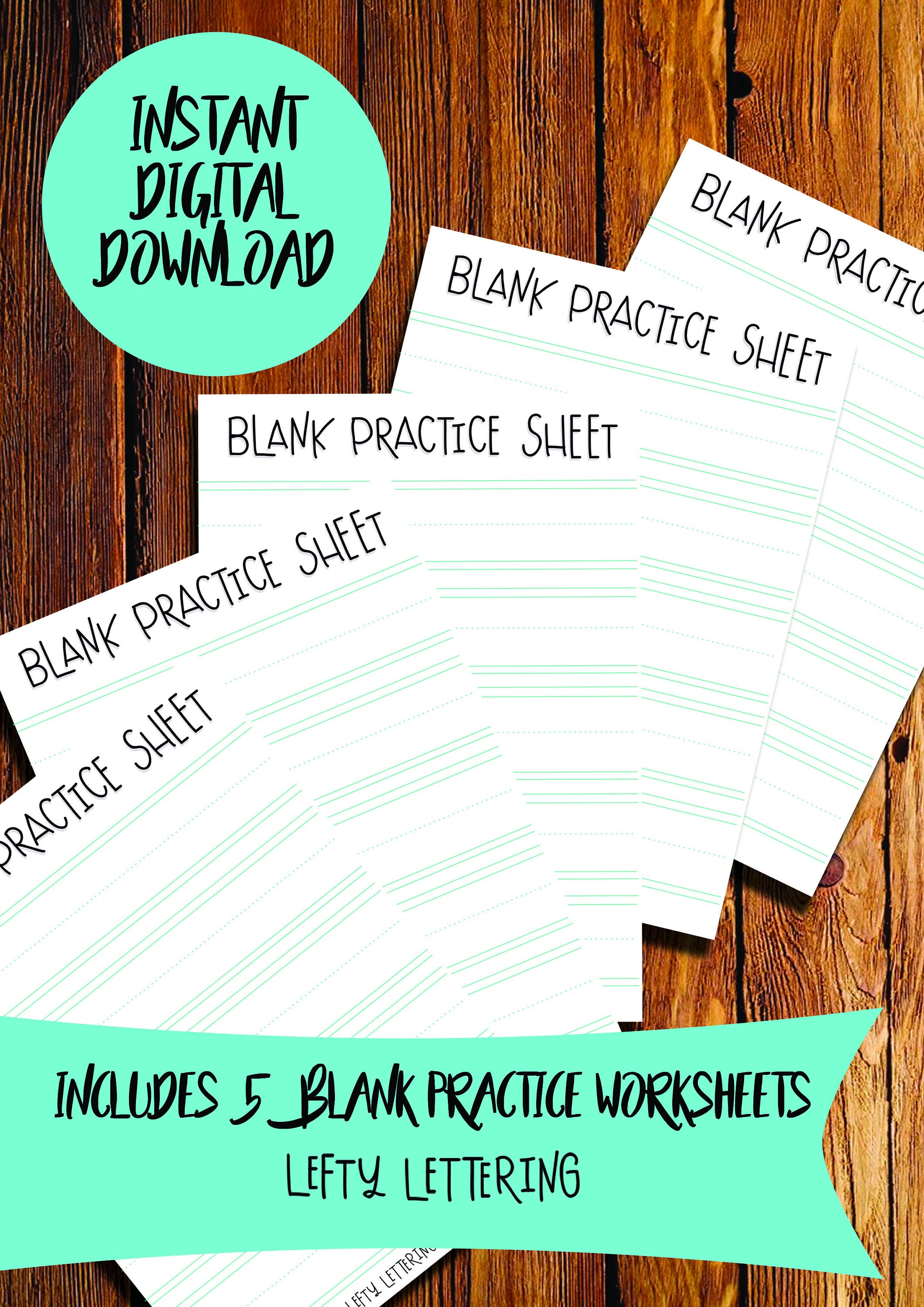 Brush Lettering Worksheets // Brush Lettering Practice Sheets // Brush ...