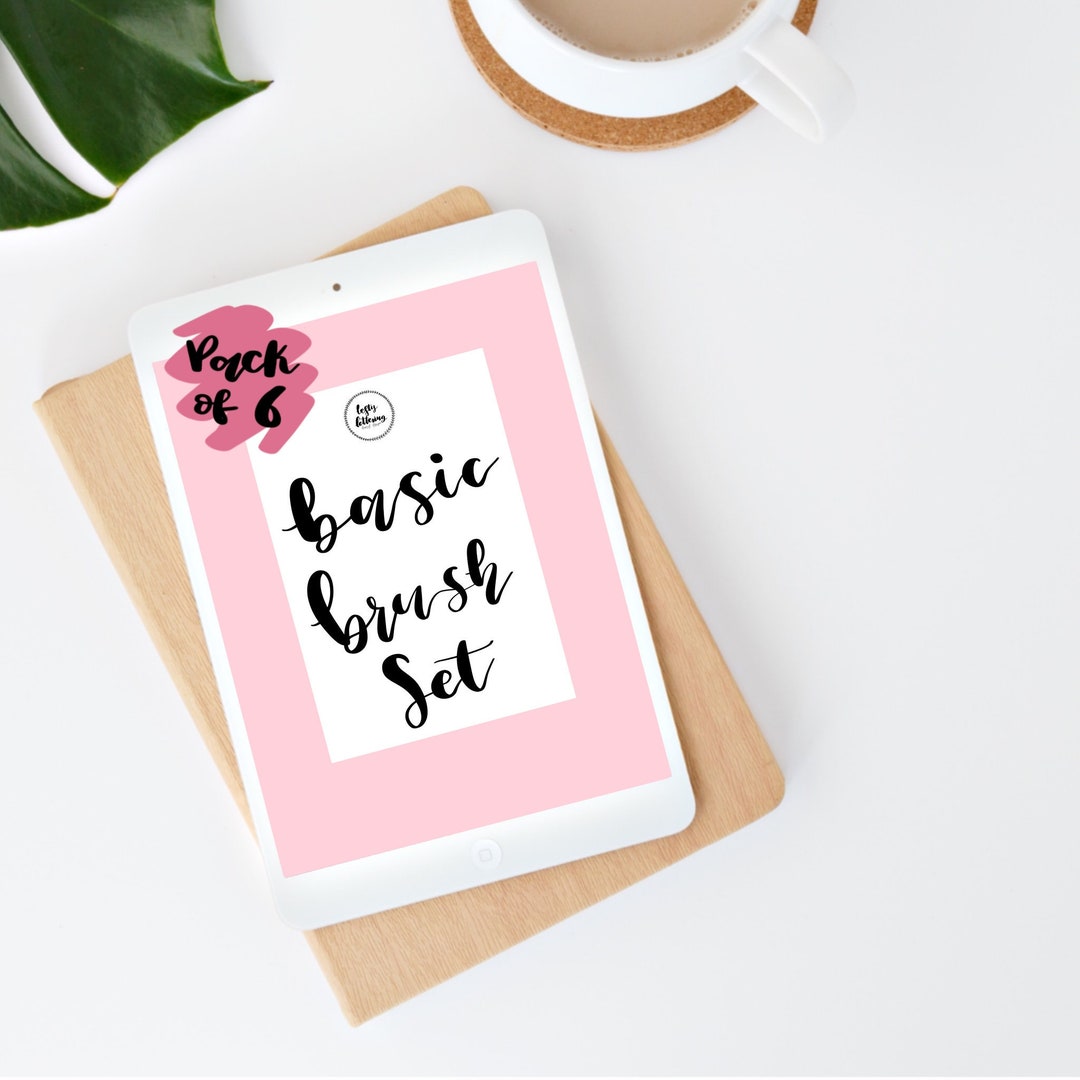 Procreate Brushes | Basic Procreate Brush Set | Monoline Brush | Watercolour Brush | Typography ...